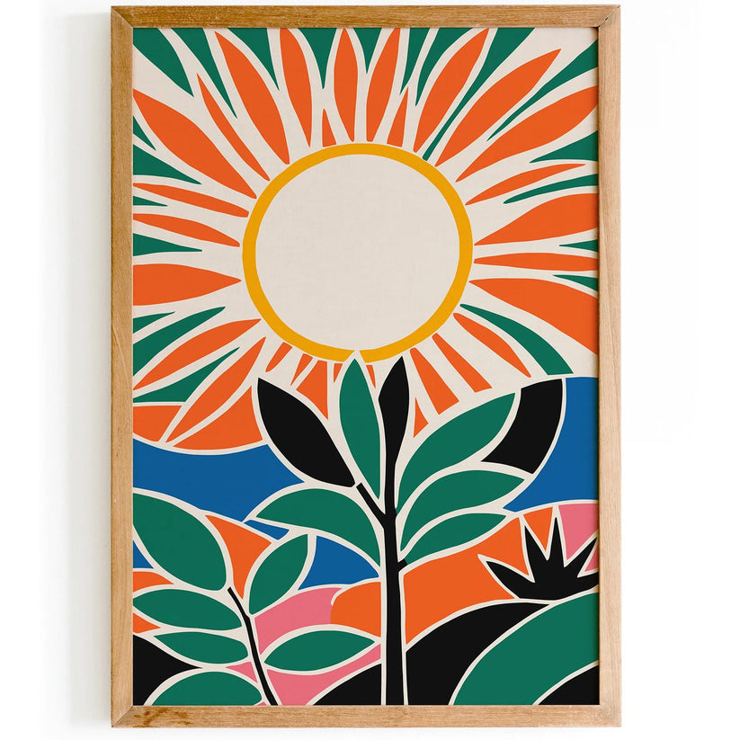 Mid Century Modern Sunshine Scenic Art Print – HypeSheriff Europe