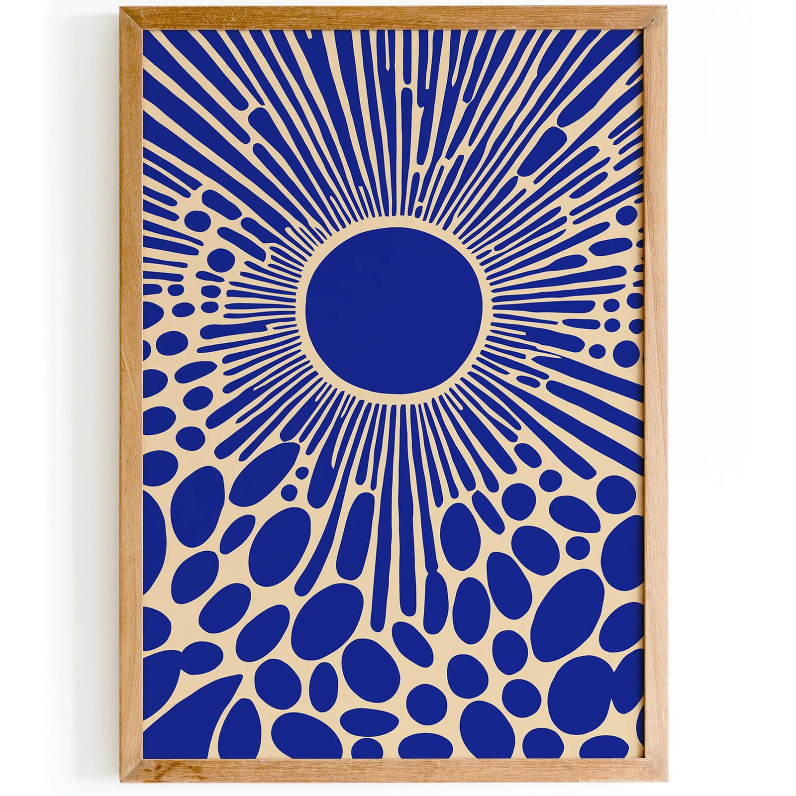 Cobalt Blue Abstract Sun Print – HypeSheriff Europe