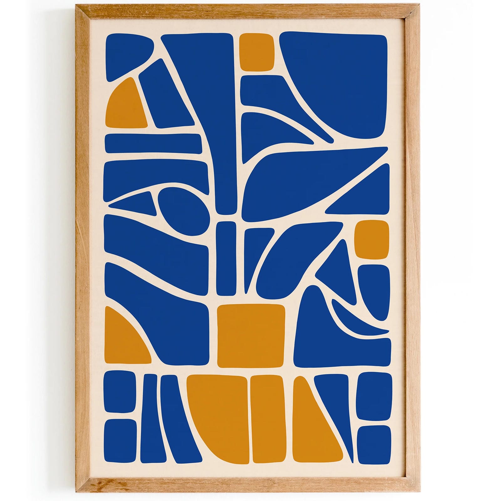 Mid Century Abstract Blue Poster – HypeSheriff Europe