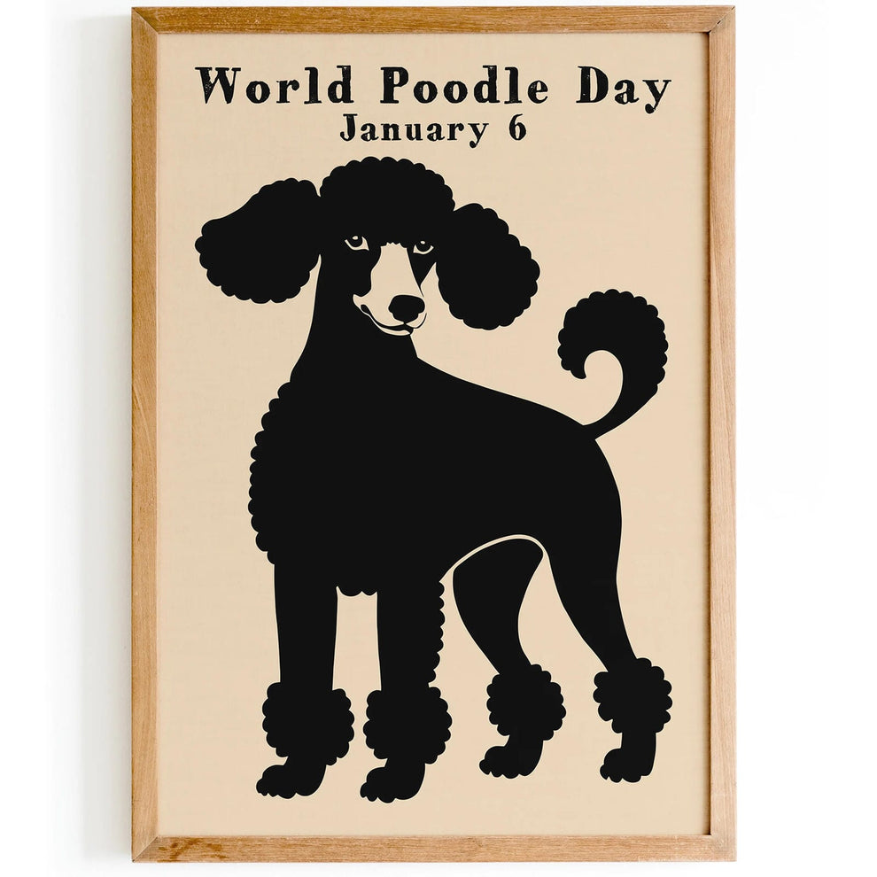 World Poodle Day Wall Art Black Dog Poster – HypeSheriff Europe