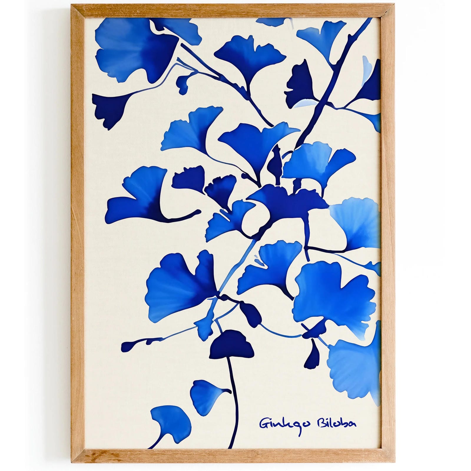 Ginkgo Biloba Blue Floral Poster – HypeSheriff Europe