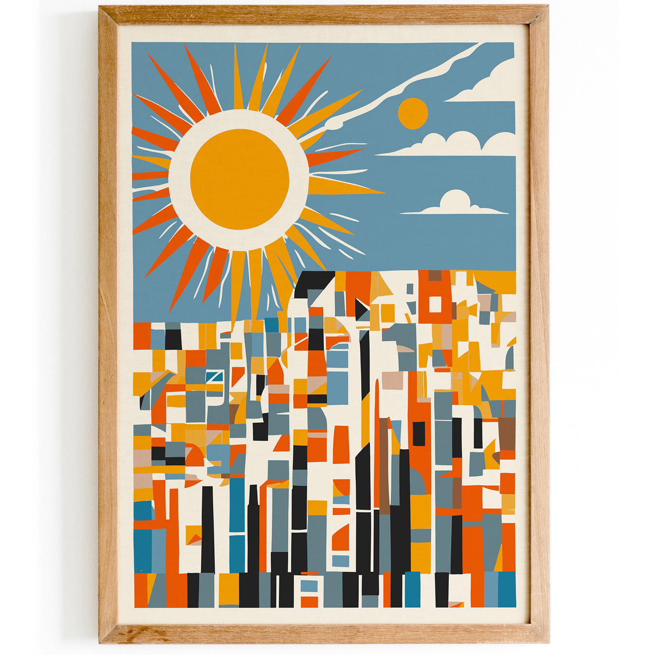 Mid-Century Modern Sun Collage Poster – HypeSheriff Europe