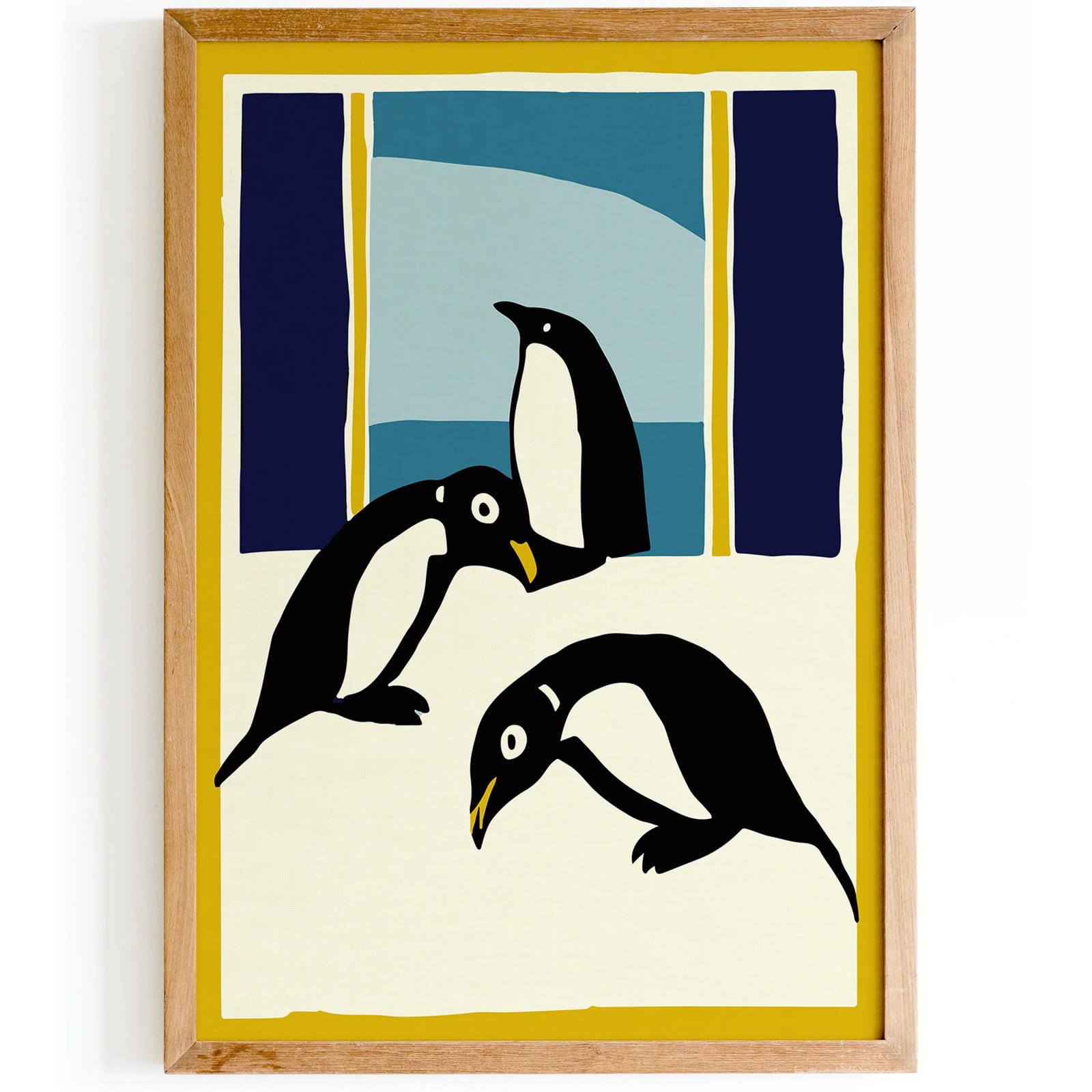 Retro Penguins Cute Poster – HypeSheriff Europe