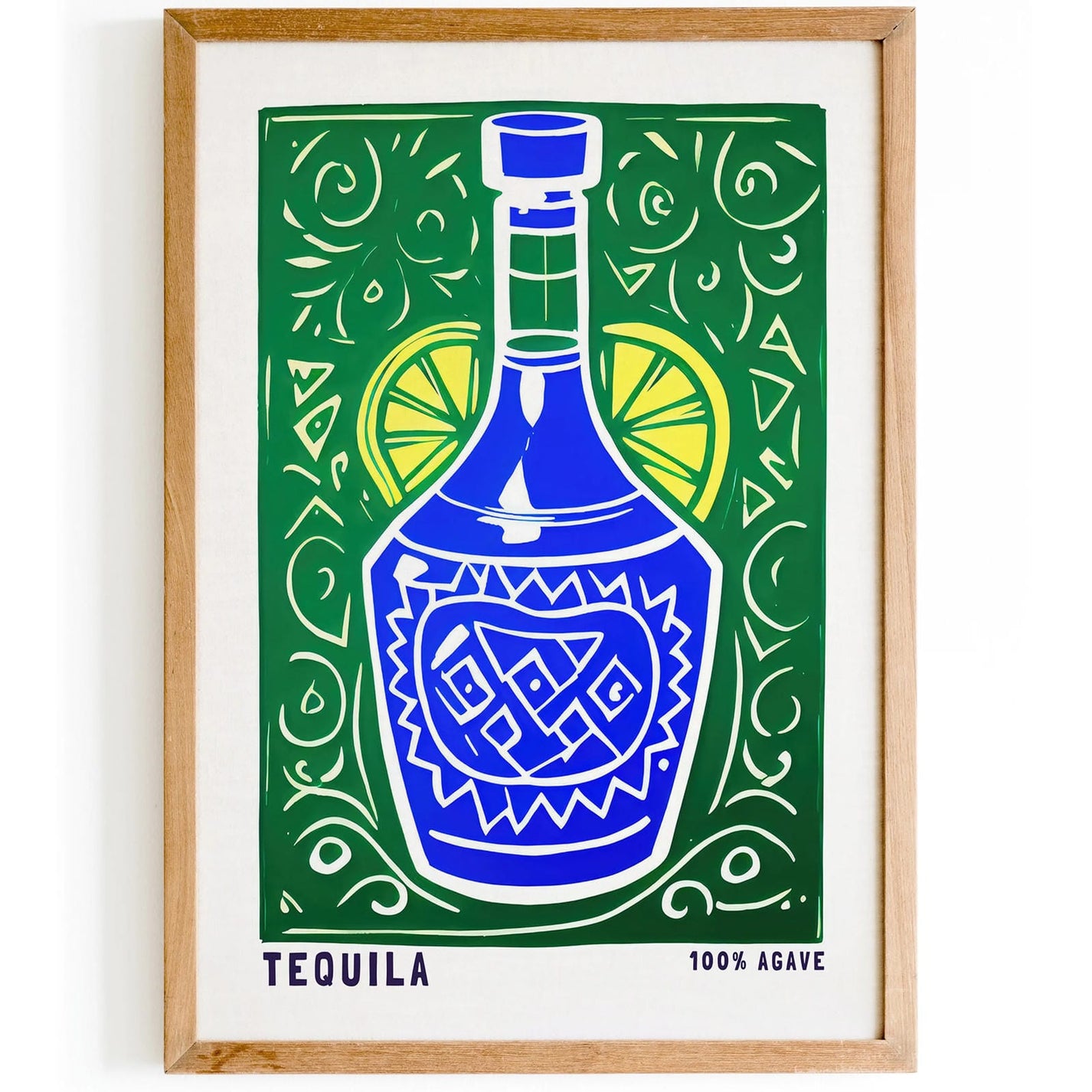 100% Agave Retro Tequila Poster – HypeSheriff Europe