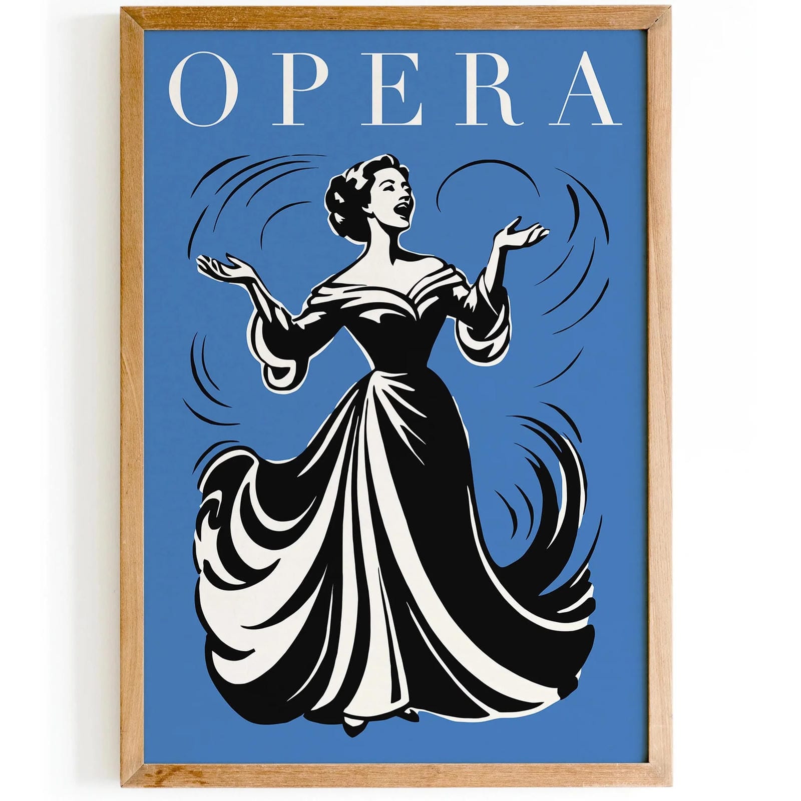 Opera Singer Poster – Blue Music Wall Art – HypeSheriff Europe