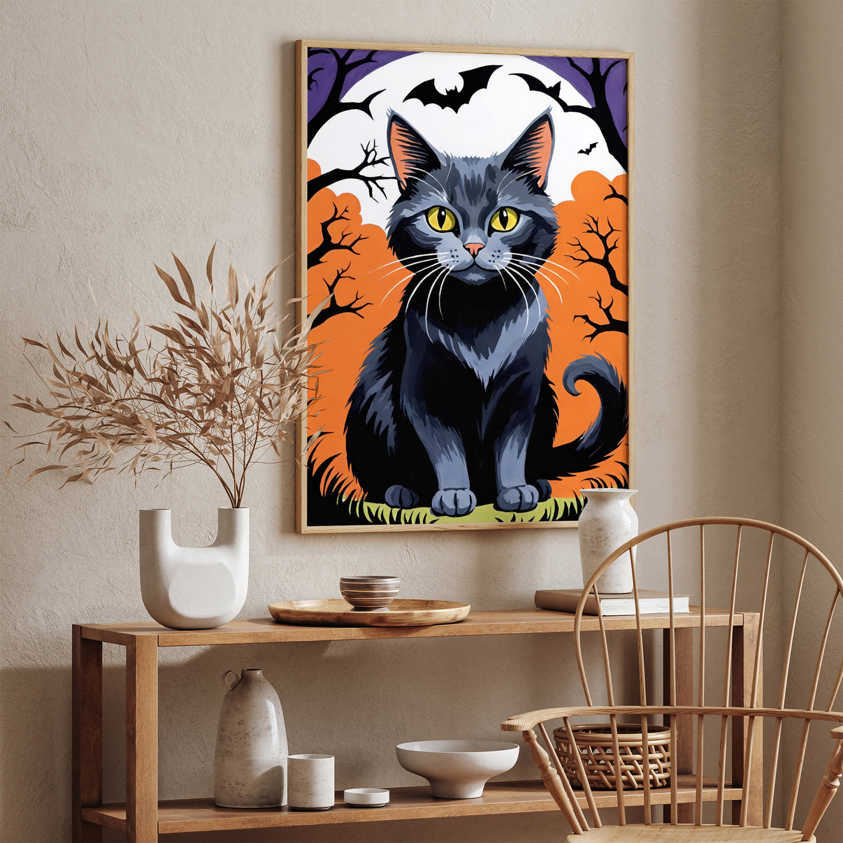 Black Cat Halloween Art Print 2024 – HypeSheriff Europe