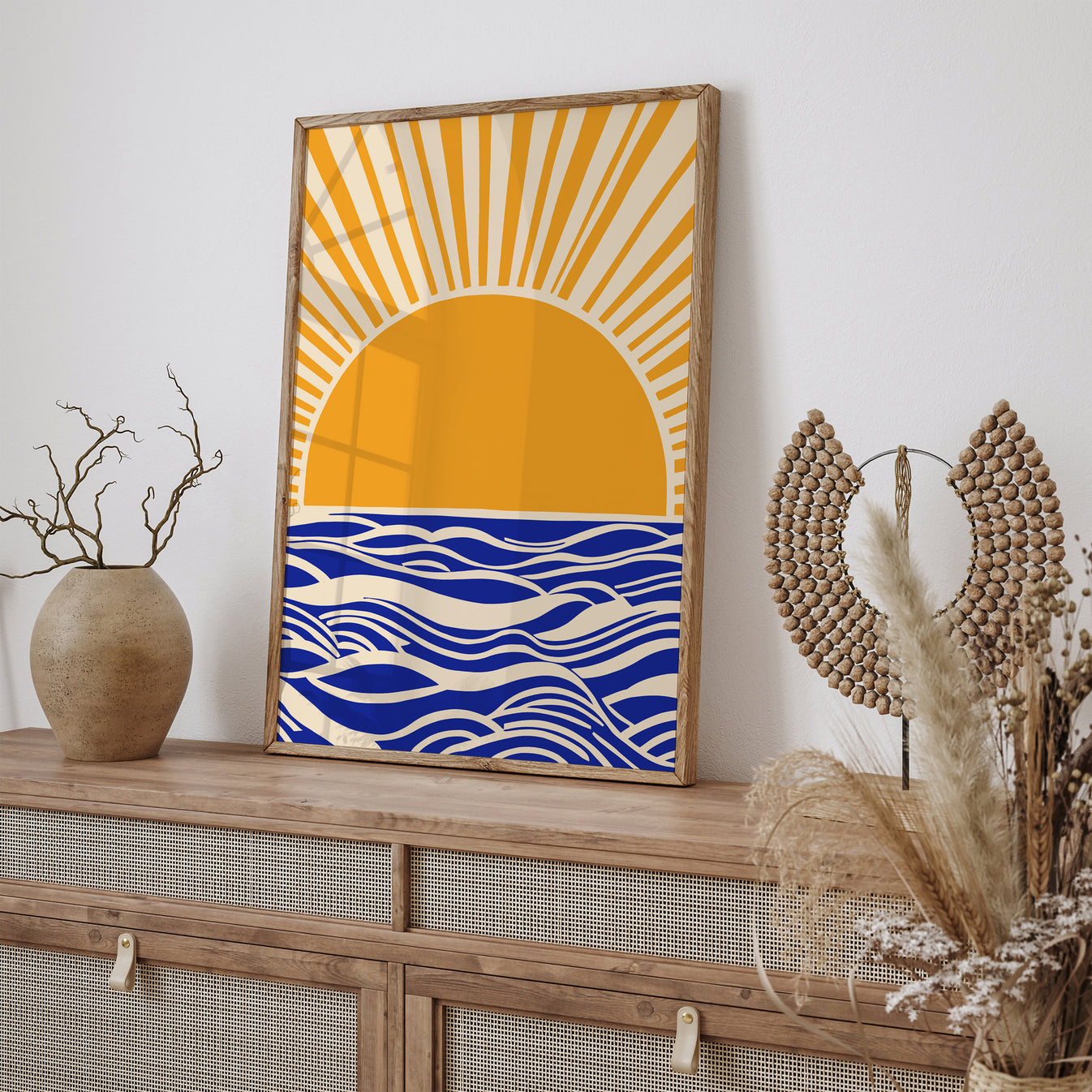 Mid Century Modern Sunset Bedroom Wall Art – HypeSheriff Europe