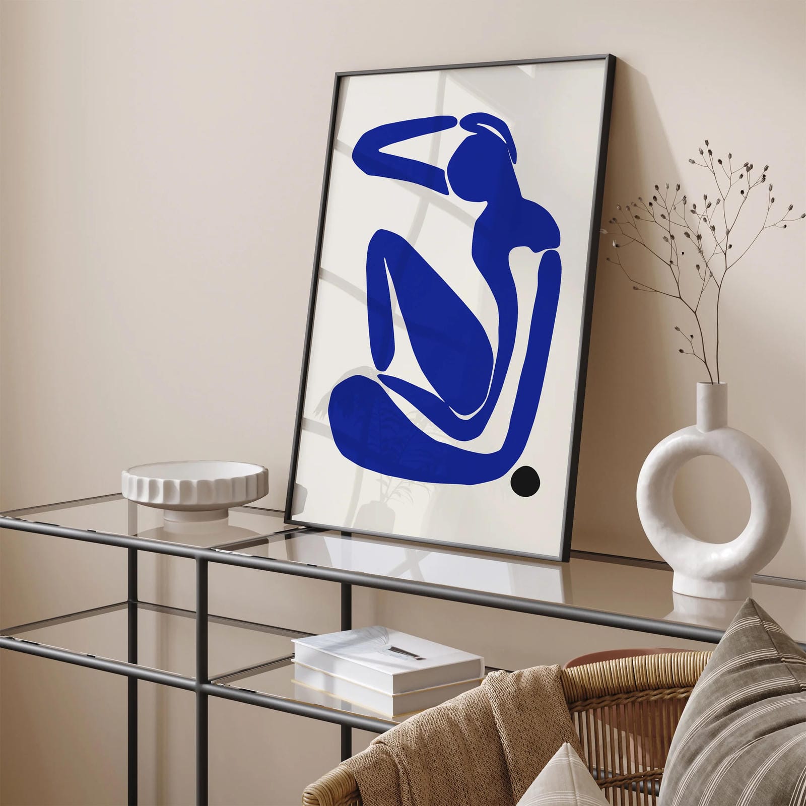 Blue Nude Woman Body Shape Art Print – HypeSheriff Europe