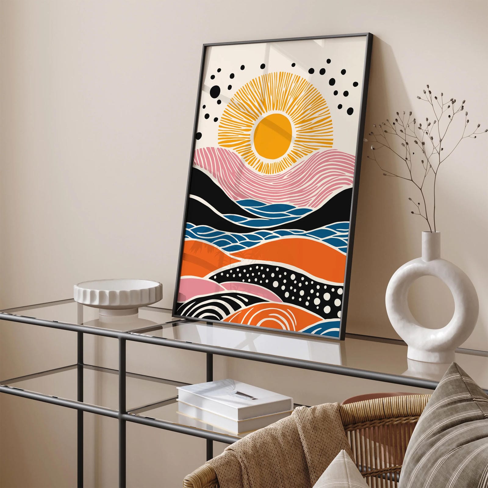 Mid Century Modern Sunset Poster – HypeSheriff Europe