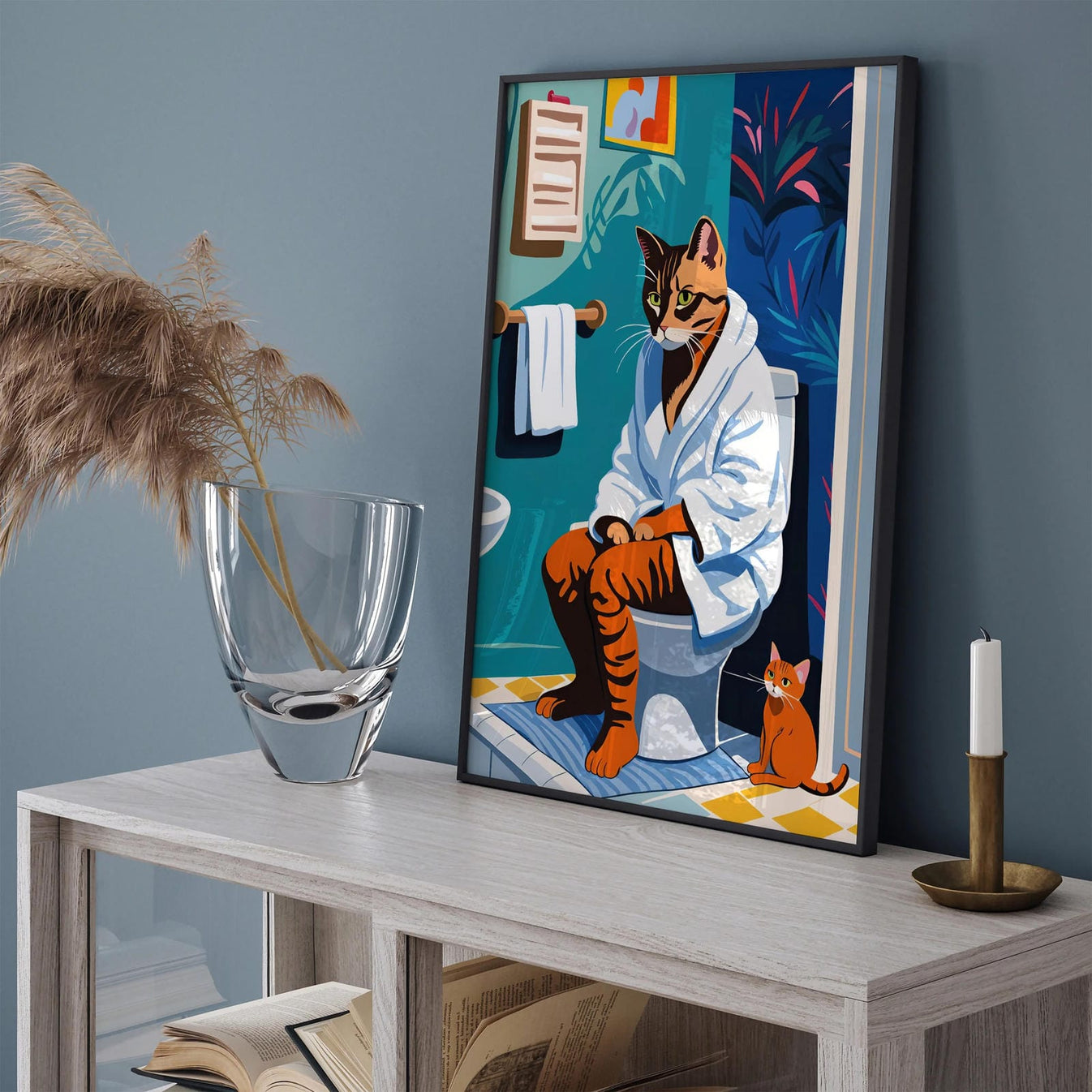 Bathroom Cat Funny Poster – HypeSheriff Europe