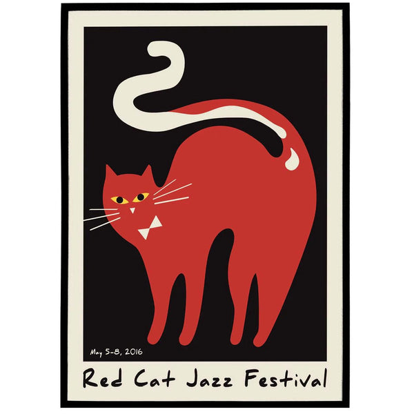 Vintage Red Cat Jazz Festival Poster – HypeSheriff Europe