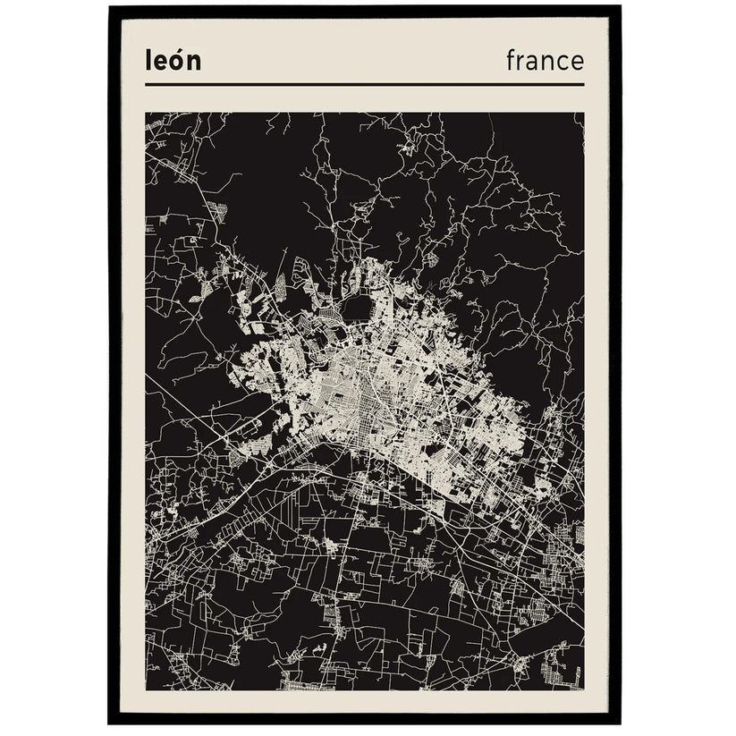 Léon, France - City Map Poster – HypeSheriff Europe