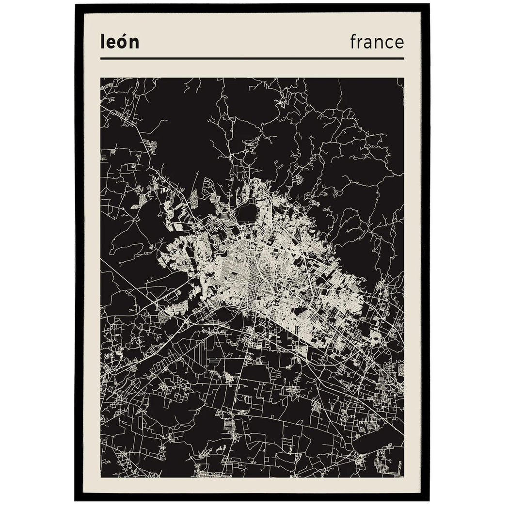Léon, France - City Map Poster — HypeSheriff Europe