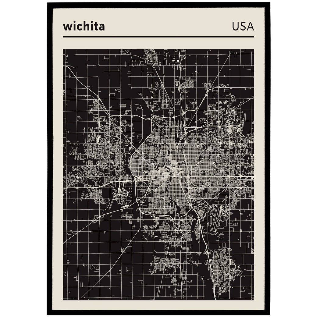 Wichita Map Poster — HypeSheriff Europe