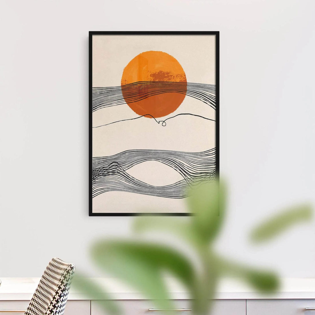 Abstract Sunset Illustration Print | Shop posters and Art prints Online ...