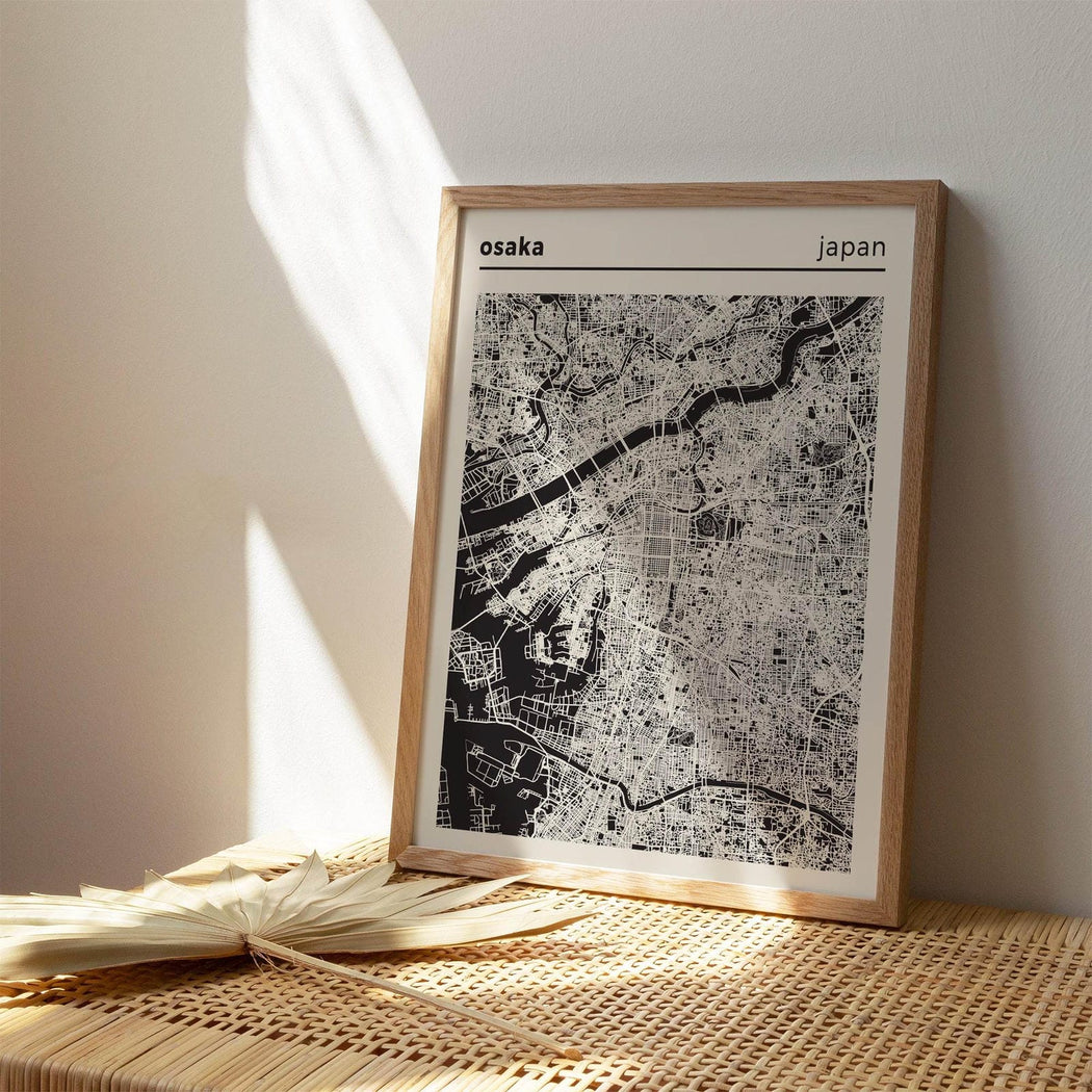 Osaka, Japan Map Poster — HypeSheriff Europe