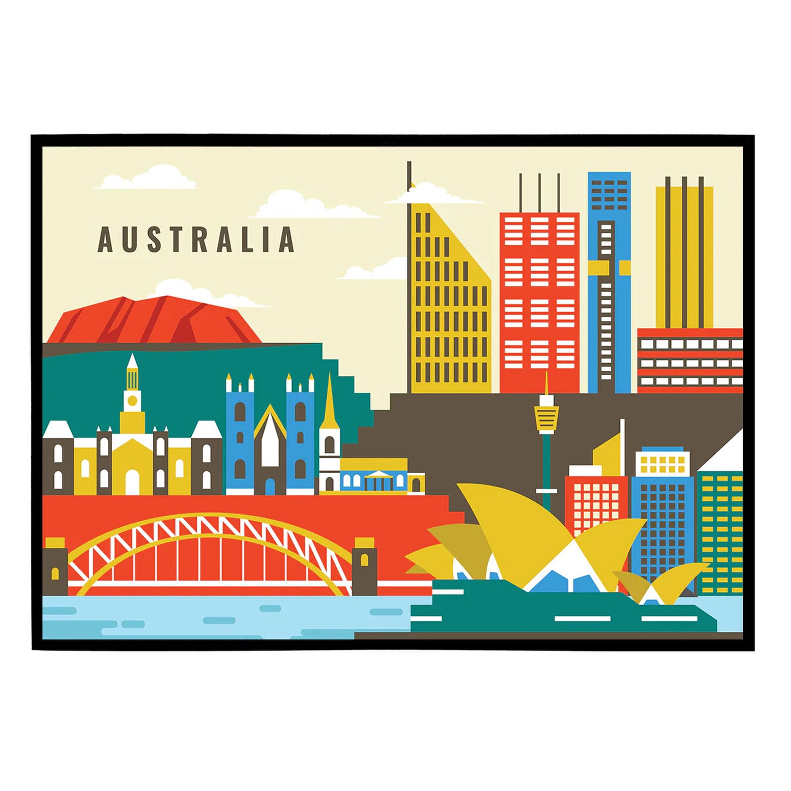 Australia Vintage Colorful Poster – HypeSheriff Europe