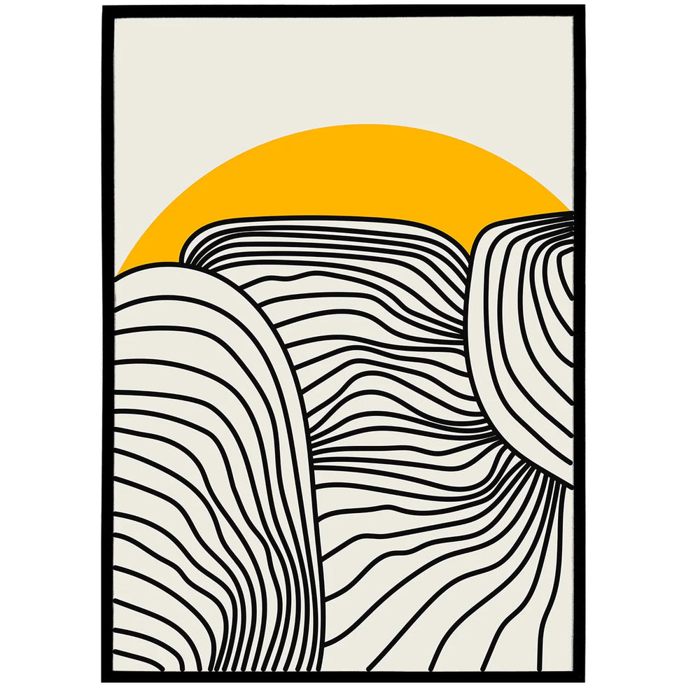 Abstract Sunset - mid-century modern poster – HypeSheriff Europe