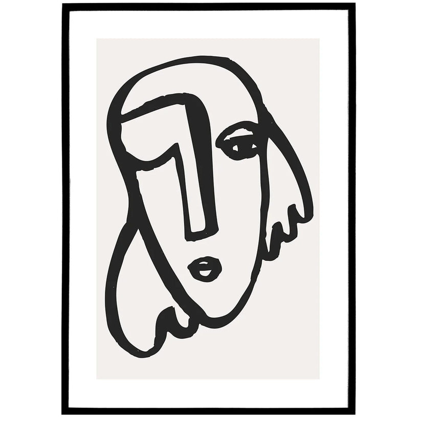 Picasso Line Art Face No.1 Poster – HypeSheriff Europe