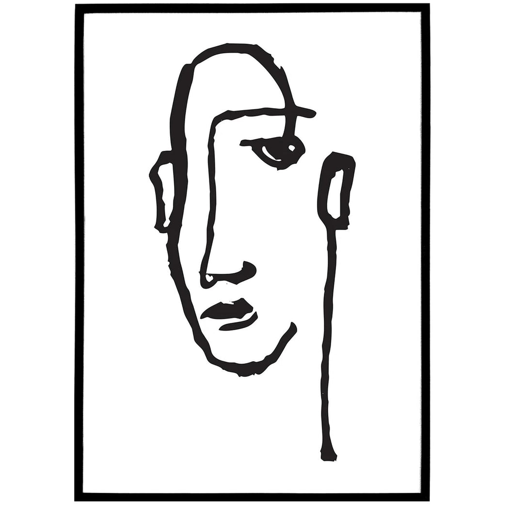 Human Face Line Art Poster — HypeSheriff Europe