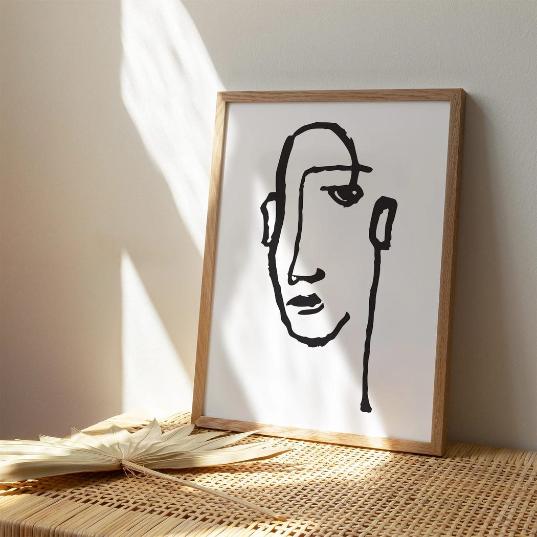 Human Face Line Art Poster — HypeSheriff Europe