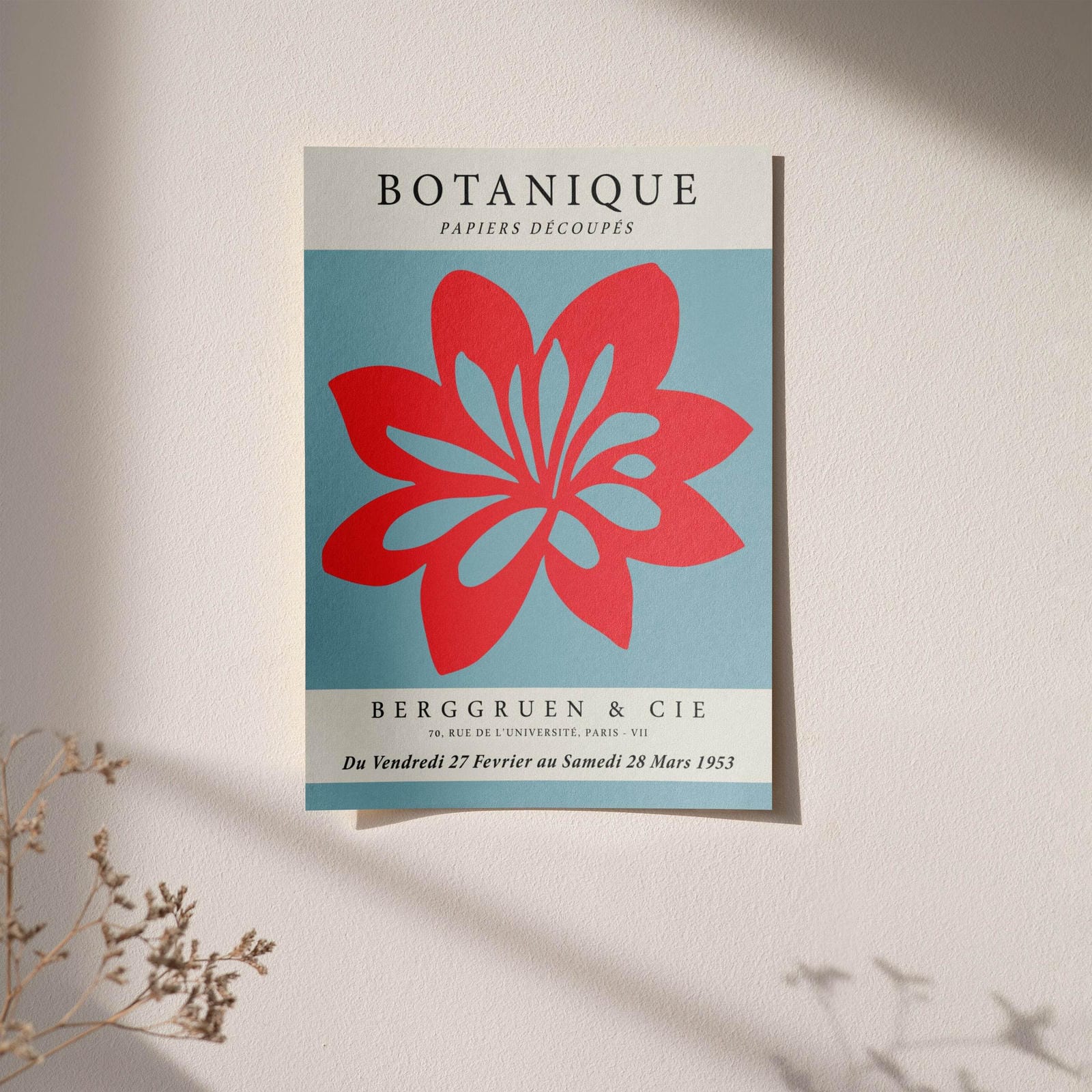 Botanique Red Flower Poster – HypeSheriff Europe