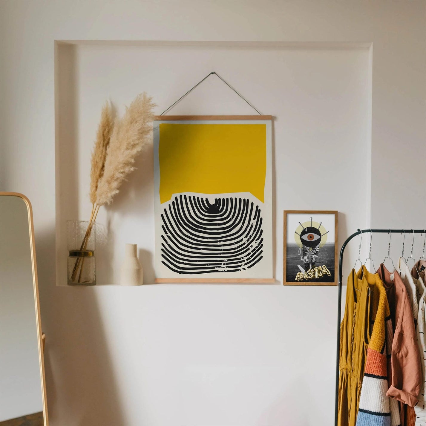 Mustard Yellow Abstraction - Mid-Century Modern Poster – HypeSheriff Europe